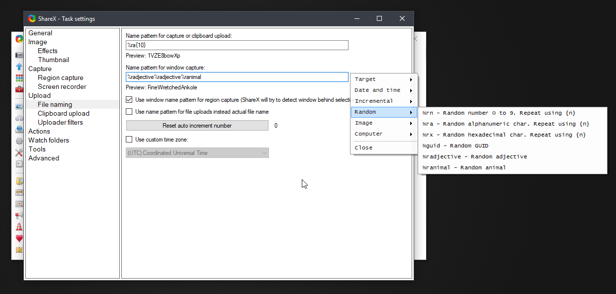 Random Nouns and Adjectives in name patterns · Issue #1403 · ShareX ...