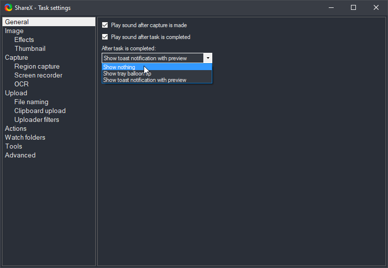 A way to remove the delay after capturing something · Issue #4817 · ShareX/ShareX · GitHub