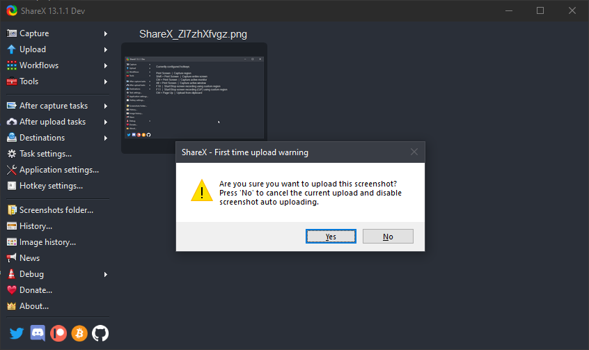 Disable default selected option "upload image to host" at "after capture tasks" · Issue #4042 ...