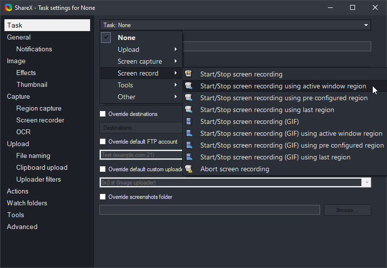 Screen recorder: Hotkey to record application window · Issue #5737 ...