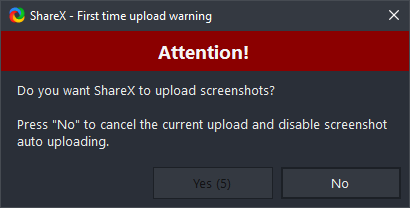 Make automatically uploads opt-in · Issue #6206 · ShareX/ShareX · GitHub