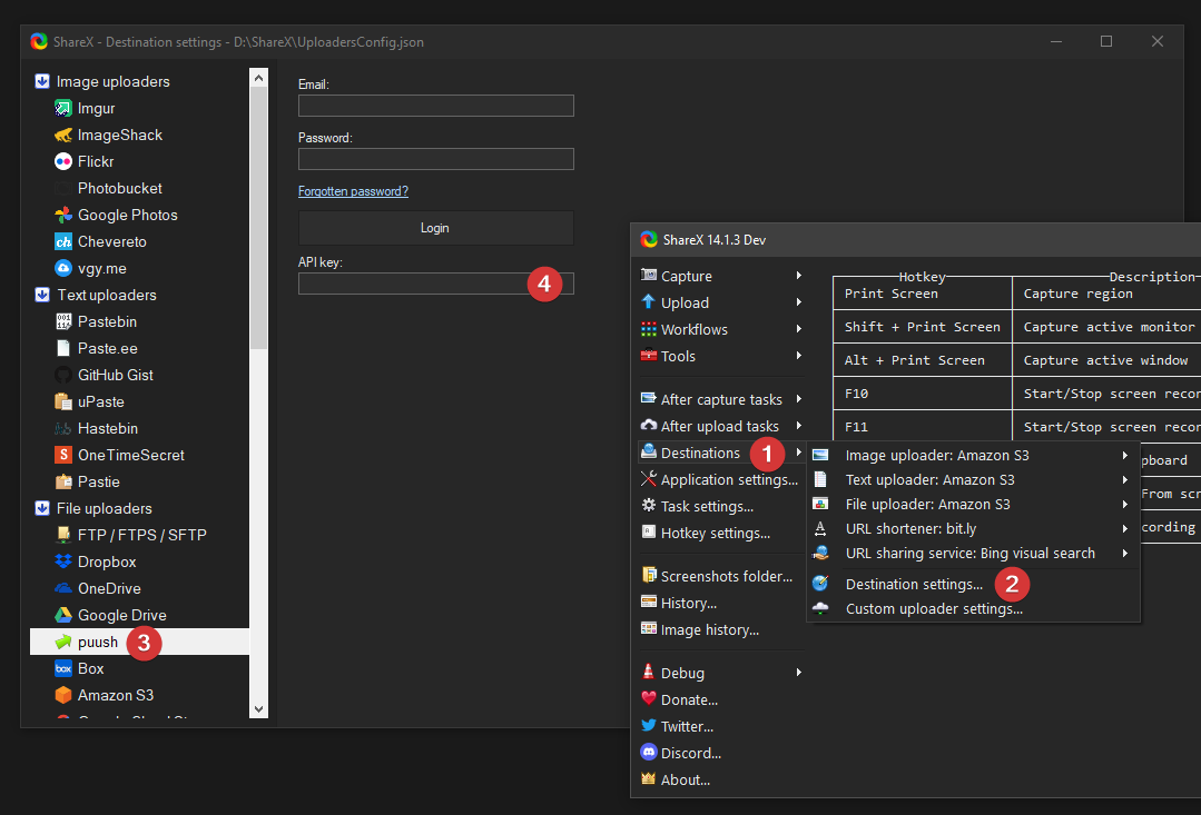 How to Change/Update active API token · Issue #6542 · ShareX/ShareX · GitHub